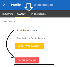 How to delete an account at y99 - Y99